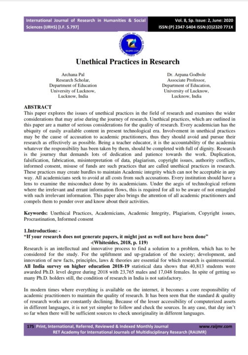 (PDF) Ethics and Integrity in Research Practices