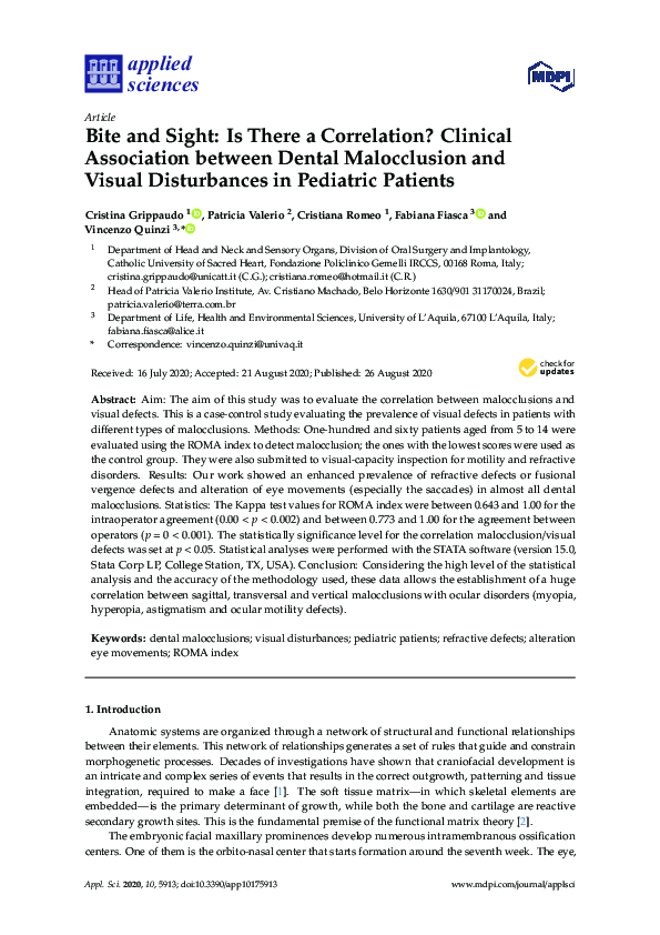 (PDF) Bite and Sight: Is There a Correlation? Clinical Association ... (PDF) Bite and Sight: Is There a Correlation? Clinical Association ...