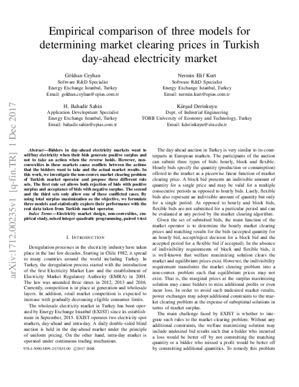 (PDF) Empirical comparison of three models for determining market ...