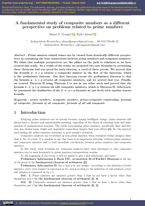 (PDF) A fundamental study of composite numbers as a different ...
