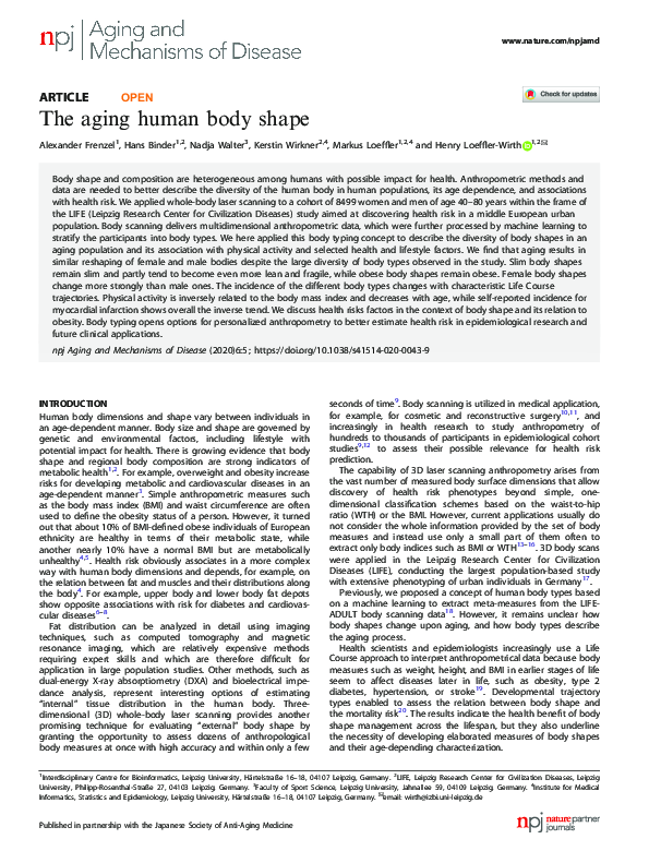 (PDF) The aging human body shape