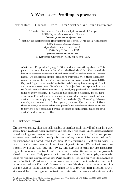 (PDF) A Web User Profiling Approach