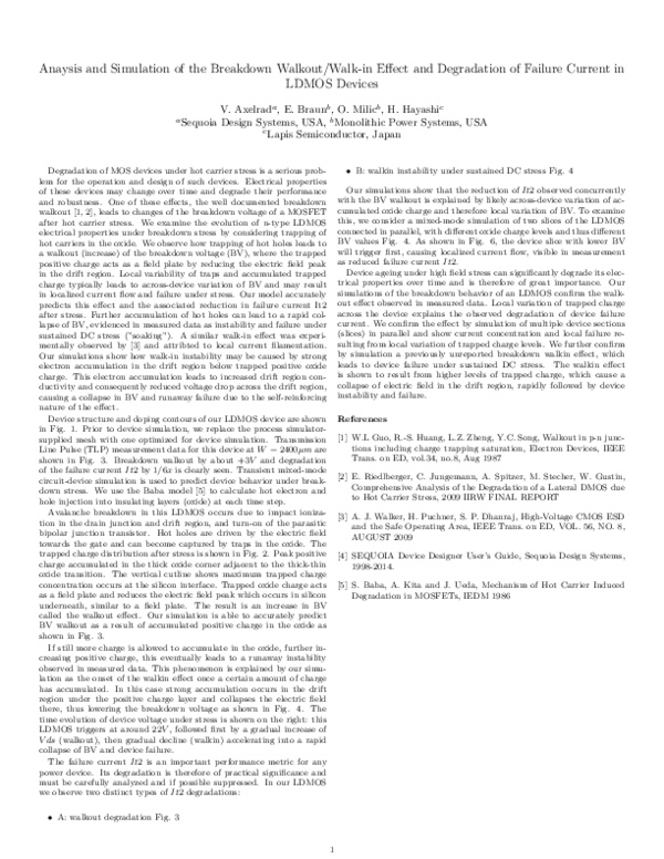 (PDF) Anaysis and Simulation of the Breakdown Walkout/Walk-in Effect ...