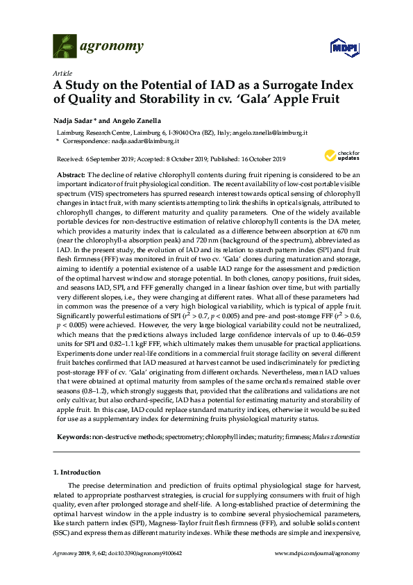 (PDF) A Study on the Potential of IAD as a Surrogate Index of Quality ...