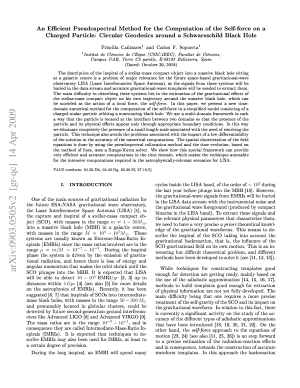 Pdf Efficient Pseudospectral Method For The Computation Of The Self
