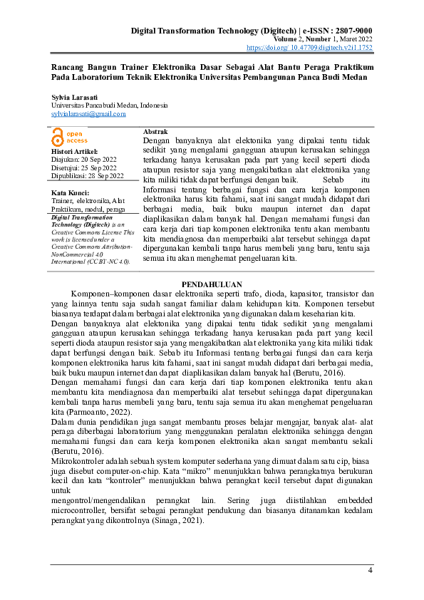 (PDF) Rancang Bangun Trainer Elektronika Dasar Sebagai Alat Bantu ...