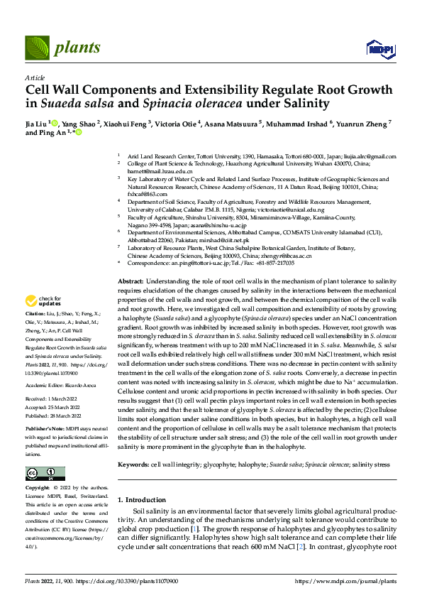 (PDF) Cell Wall Components and Extensibility Regulate Root Growth in ...