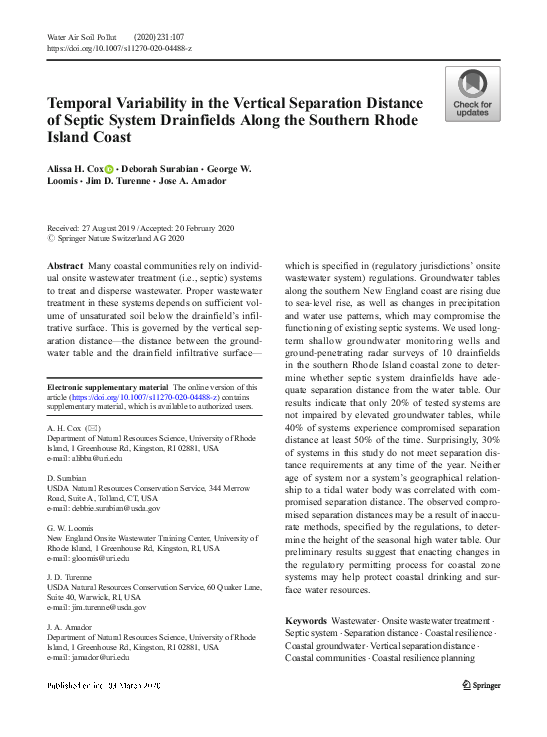 (PDF) Temporal Variability in the Vertical Separation Distance of ...