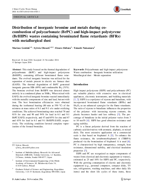 (PDF) Distribution of inorganic bromine and metals during co-combustion ...