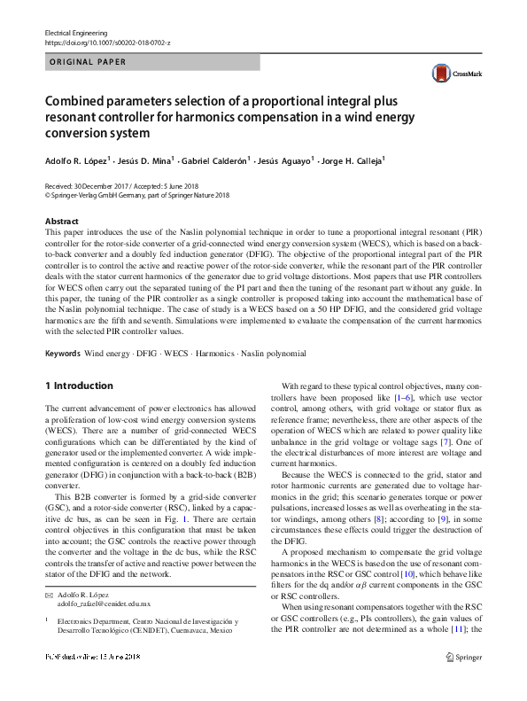 (PDF) Combined parameters selection of a proportional integral plus resonant controller for ...