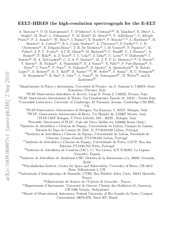 (PDF) EELT-HIRES the high-resolution spectrograph for the E-ELT