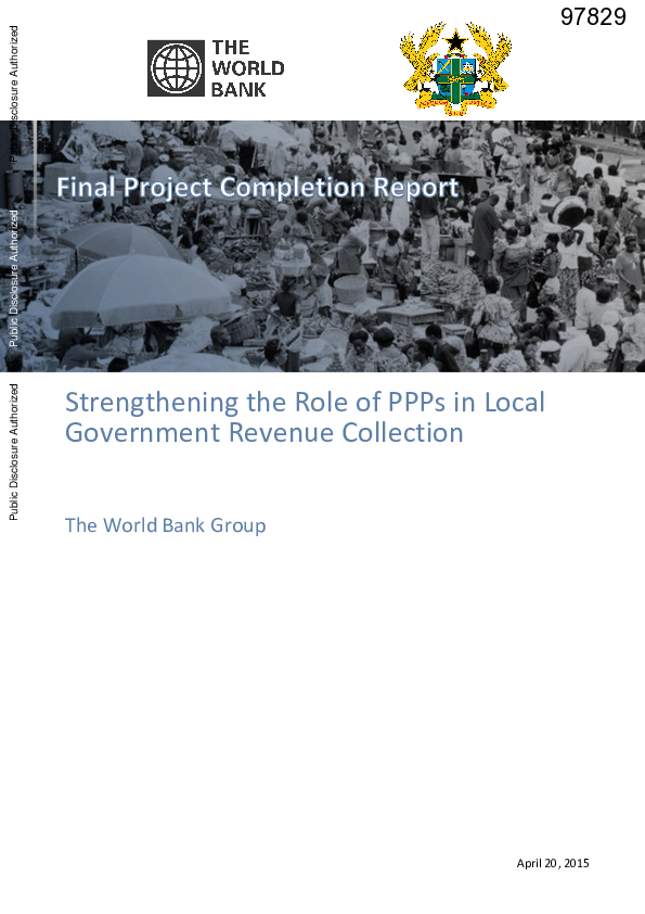 (PDF) Strengthening the role of PPPs in local government revenue ...