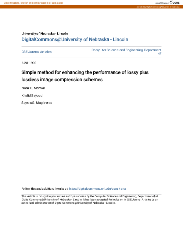 (PDF) Simple method for enhancing the performance of lossy plus ...