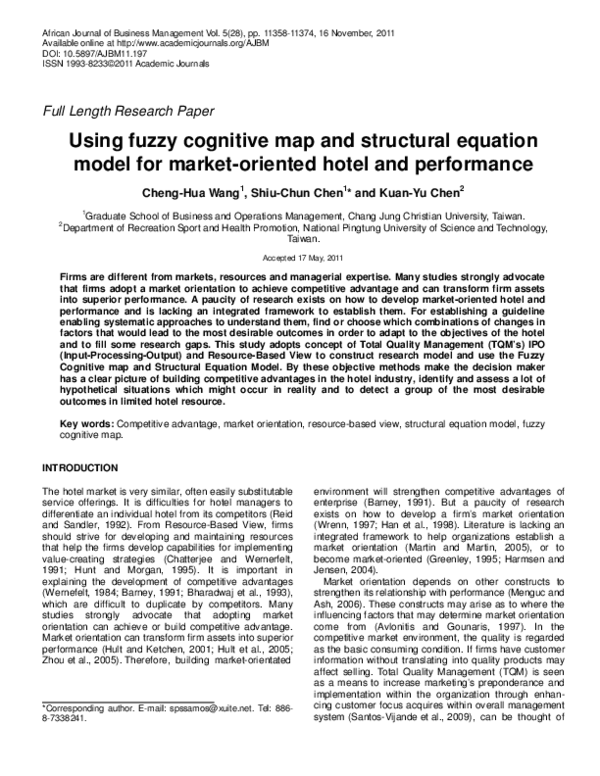 (PDF) Using fuzzy cognitive map and structural equation model for ...