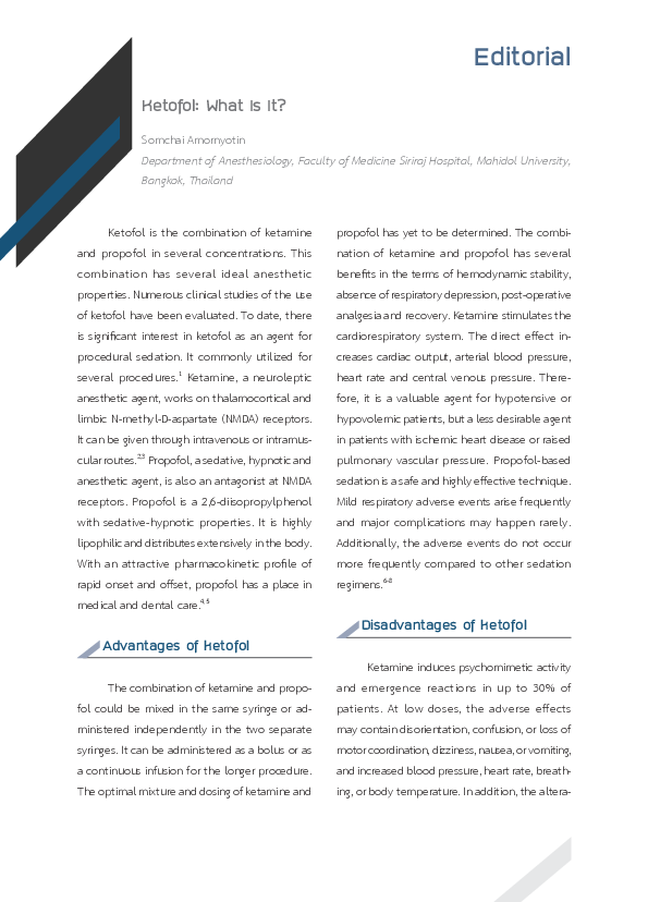 (PDF) Ketofol-What Is It