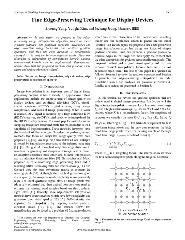 (PDF) Fine edge-preserving technique for display devices