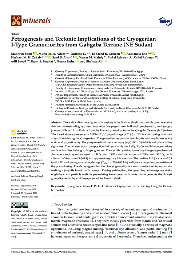 (PDF) Petrogenesis and Tectonic Implications of the Cryogenian I-Type ...
