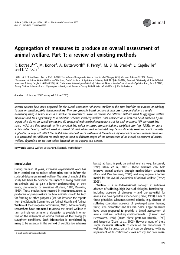 (PDF) Aggregation of measures to produce an overall assessment of ...