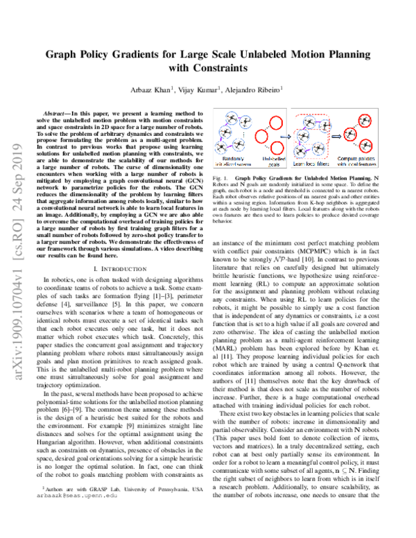 (PDF) Graph Policy Gradients for Large Scale Unlabeled Motion Planning ...