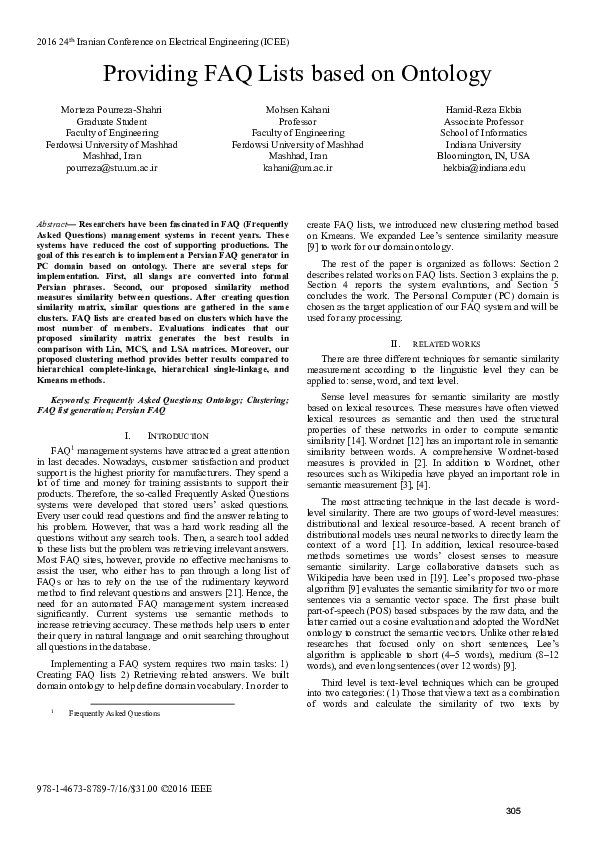(PDF) Providing FAQ lists based on ontology