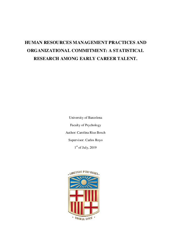 (PDF) HR Management Practices and Organizational Commitment
