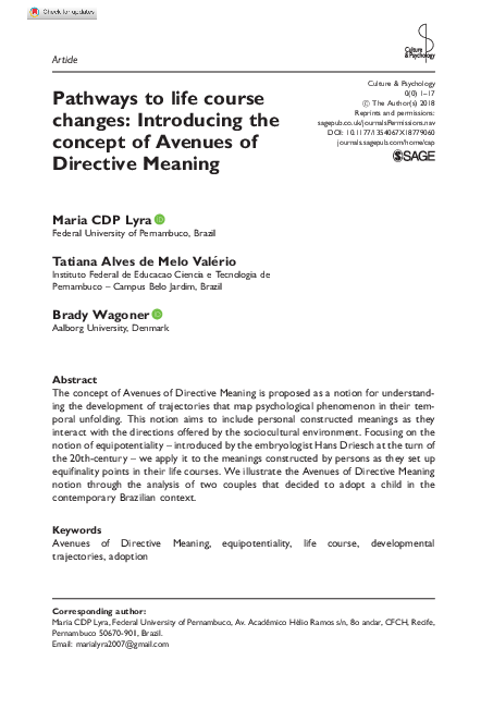 (PDF) Pathways to life course changes: Introducing the concept of ...