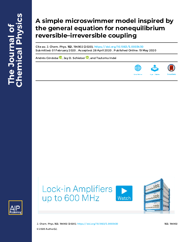 (PDF) A simple microswimmer model inspired by the general equation for ...