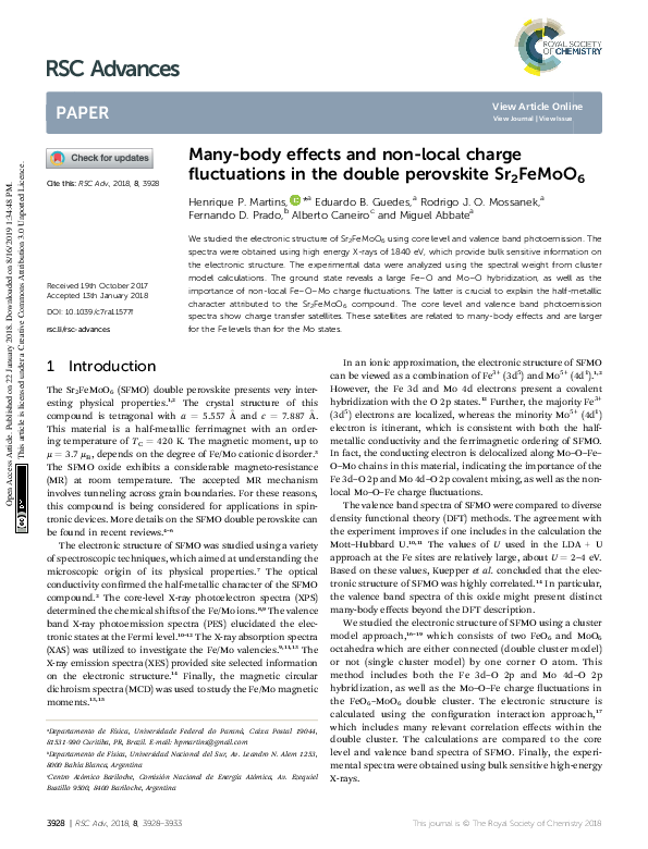 (PDF) Many-body effects and non-local charge fluctuations in the double ...
