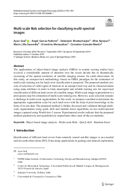 (PDF) Multi-scale RoIs selection for classifying multi-spectral images