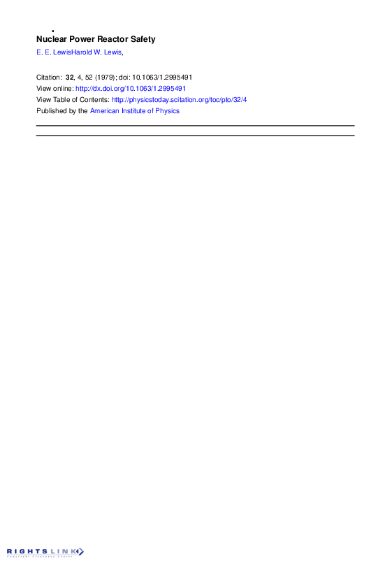 (PDF) Nuclear Power Reactor Safety