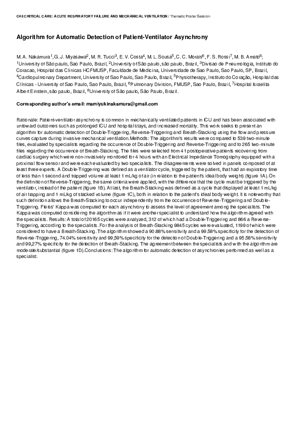 Pdf Algorithm For Automatic Detection Of Patient Ventilator Asynchrony