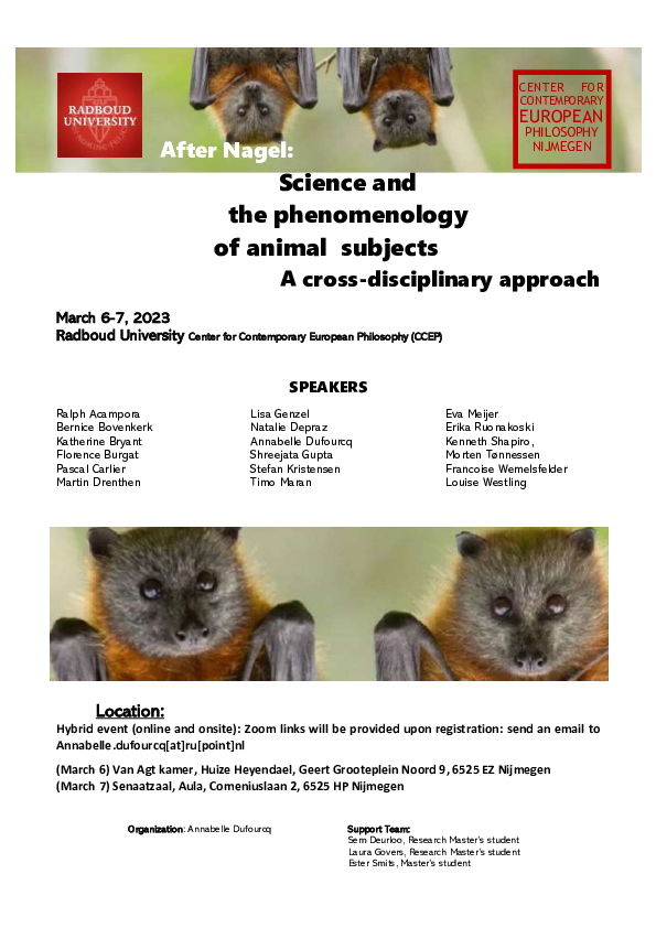 (PDF) Colloquium: Science and the phenomenology of animal subjects A ...
