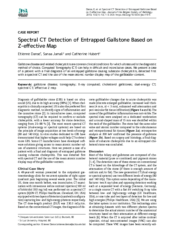 (PDF) Spectral CT Detection of Entrapped Gallstone Based on Z-effective Map