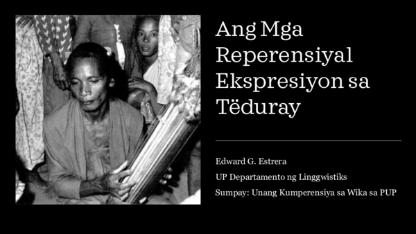 (PDF) Ang Mga Reperensiyal Ekspresiyon sa Tëduray