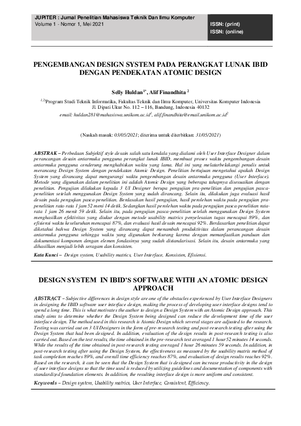 (PDF) Pengembangan Design System Pada Perangkat Lunak Ibid Dengan ...