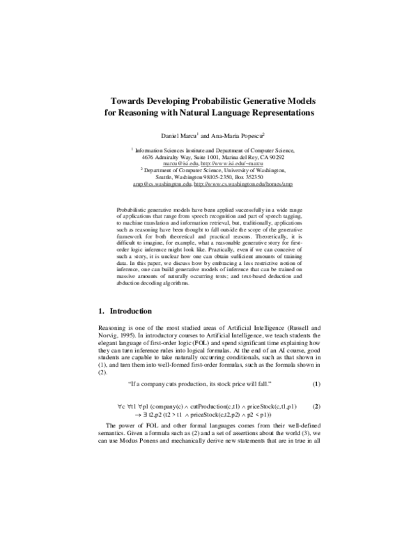 (PDF) Towards Developing Probabilistic Generative Models for Reasoning with Natural Language ...