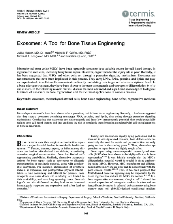(PDF) Exosomes: A Tool for Bone Tissue Engineering