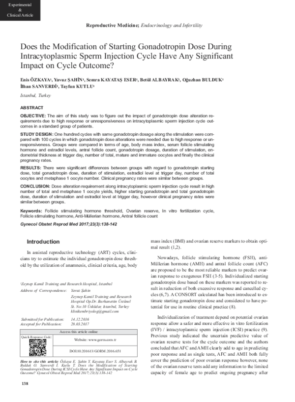 (PDF) Does the Modification of Starting Gonadotropin Dose During ICSI ...
