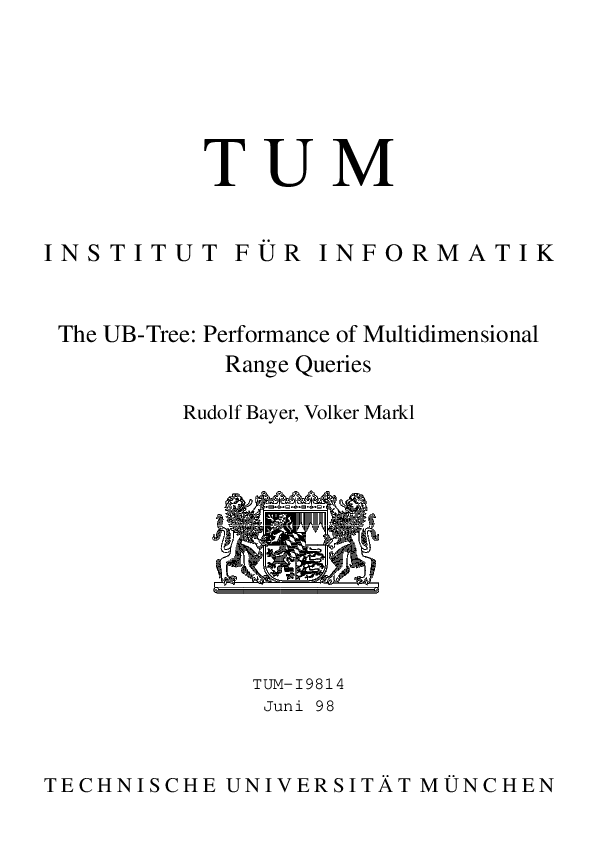 Pdf The Ub Tree Performance Of Multidimensional Range Queries
