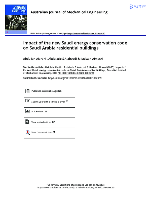 (PDF) Impact of the new Saudi energy conservation code on Saudi Arabia ...