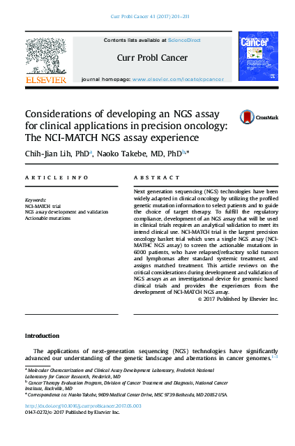 (PDF) Considerations of developing an NGS assay for clinical ...