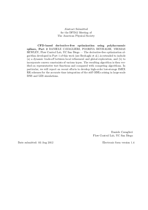 (PDF) CFD-based derivative-free optimization using polyharmonic splines ...