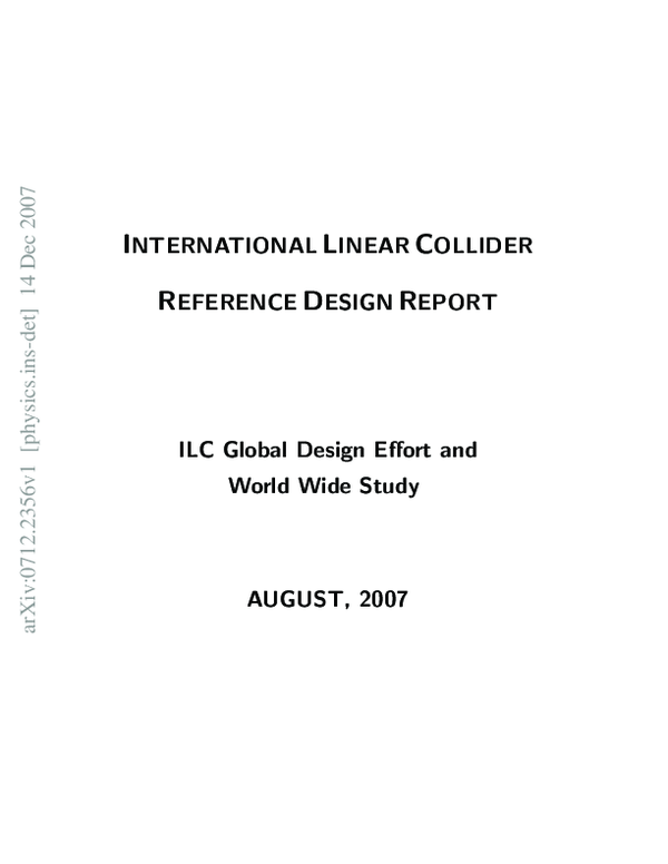 (PDF) ILC Reference Design Report Volume 4 - Detectors