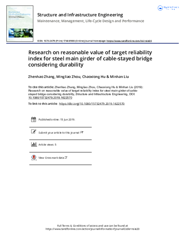(PDF) Research on reasonable value of target reliability index for ...