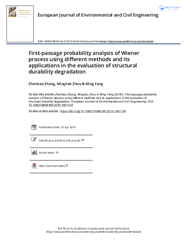 (PDF) First-passage probability analysis of Wiener process using different methods and its ...