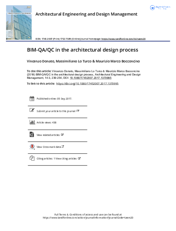 (PDF) BIM-QA/QC in the architectural design process