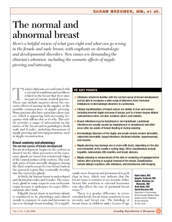 (PDF) The normal and abnormal breast