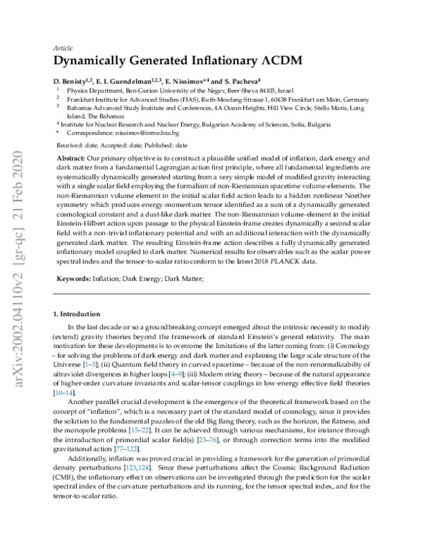(PDF) Dynamically Generated Inflationary Lambda-CDM