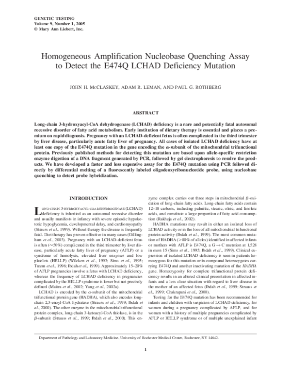 (PDF) Homogeneous Amplification Nucleobase Quenching Assay to Detect ...