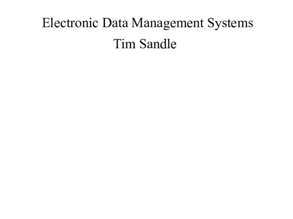 (PPT) Electronic Data Management Systems